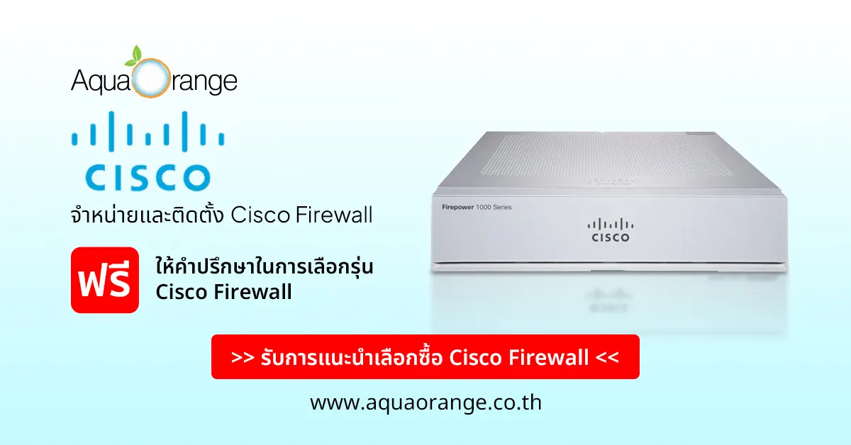 Sell and install Cisco Firewall with monthly and yearly MA.